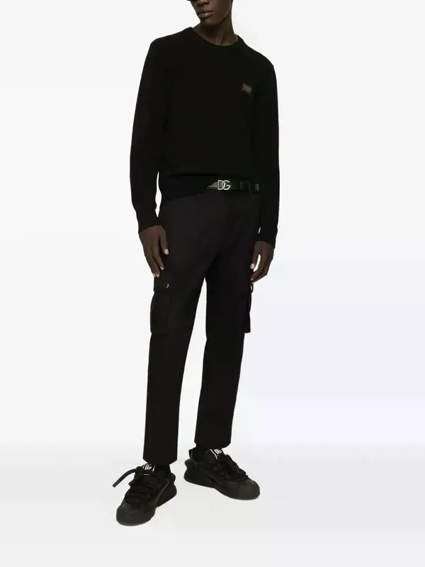 Dolce & Gabbana Wool Round-neck Sweater With Branded Tag