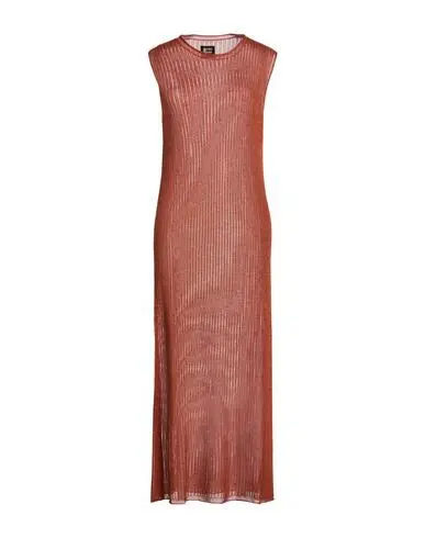 FISICO Maxi Dress In Viscose And Polyester - Rust