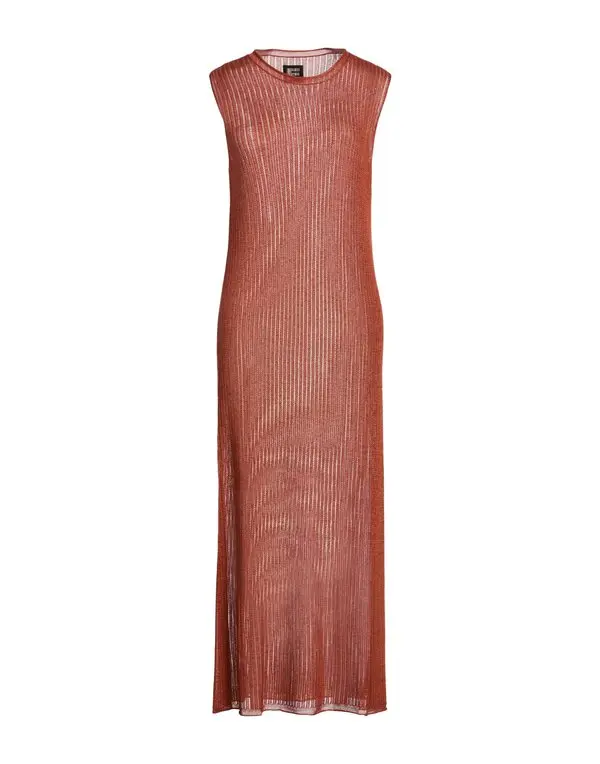 FISICO Crochet Knit Maxi Dress - Rust