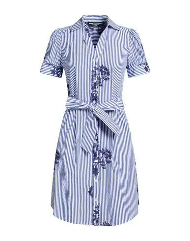Karl Lagerfeld Mini Striped Shirt Dress - Blue