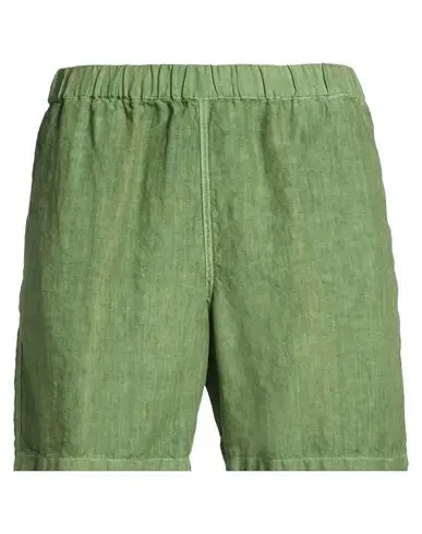 120% Lino Linen Bermuda Shorts - Green