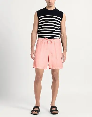 120% Lino Linen Bermuda Shorts - Red