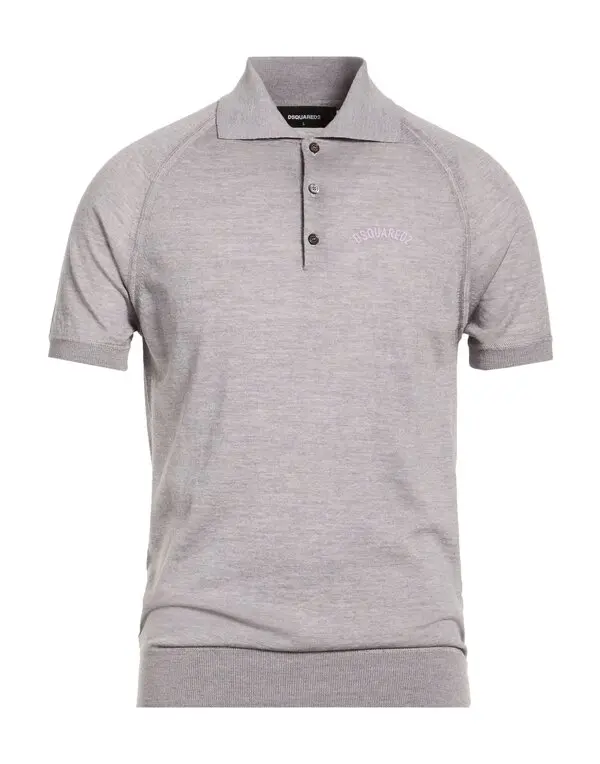 Dsquared2 Virgin Wool Mélange Polo Sweater - Grey