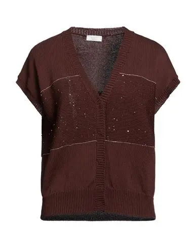 Peserico Knitted Cardigan - Brown