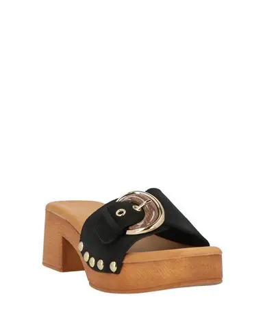 NILA & NILA Suede Slide Sandals With Buckle Fastening