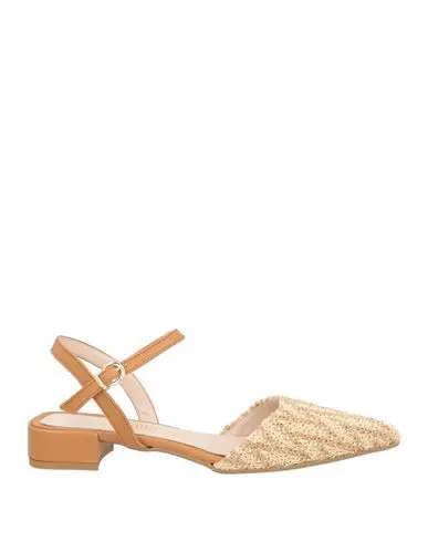 NILA & NILA Ballet Flats With Slingback And Buckle Fastening - Beige