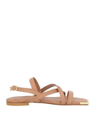 NILA & NILA Leather Sandals With Appliqués - Beige