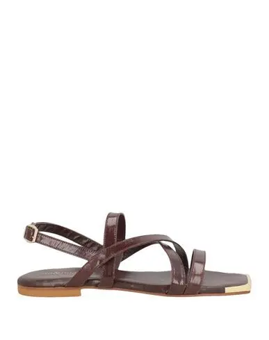 NILA & NILA Leather Sandals With Appliqués - Brown
