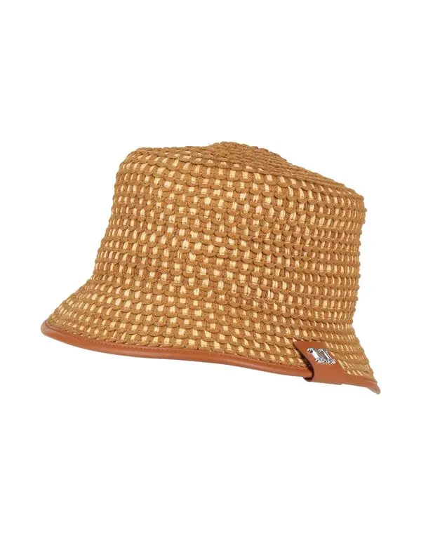 Max Mara Bucket Hat With Leather Trim