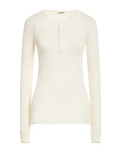 Auralee Cotton Henley T-shirt - Off White