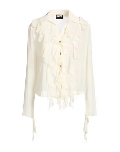 Versace Shirt Ivory Size Polyester - White