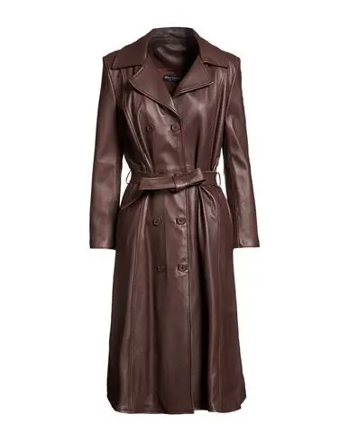 STREET LEATHERS Chocolate Leather Trench Coat - Brown