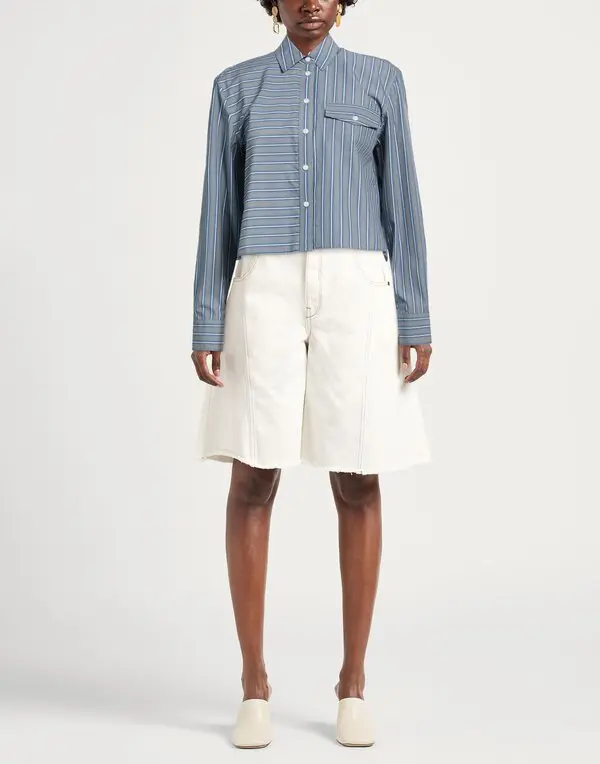 Rag & Bone Striped Poplin Shirt - Light Blue