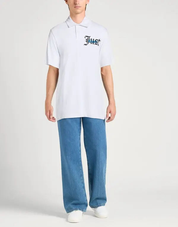 Just Cavalli Polo Shirt Size Cotton - White