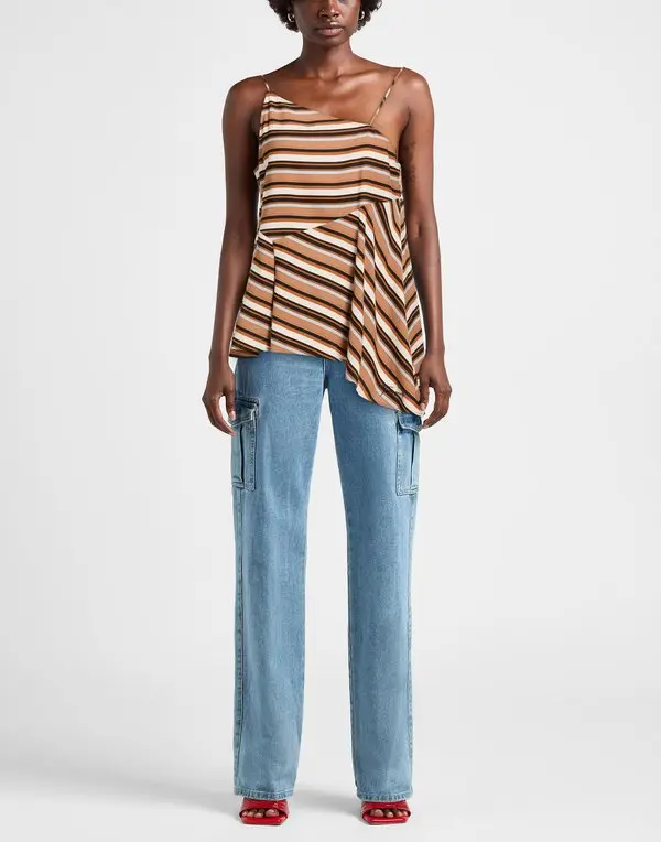 TRUSSARDI Striped Top With Embroidered Logo
