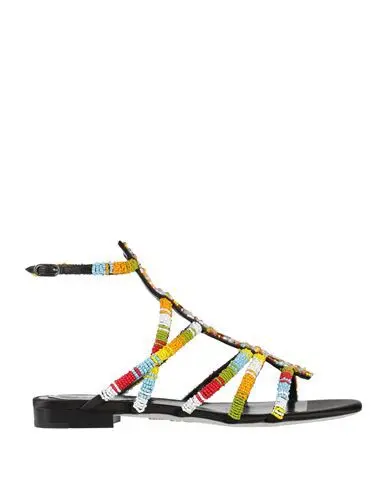 Rene Caovilla Leather Sandals - Black