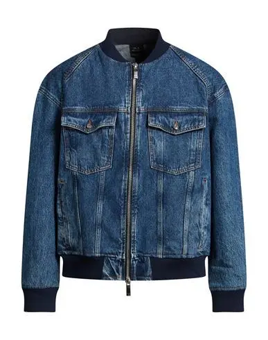 Armani Exchange Denim Bomber Jacket - Blue