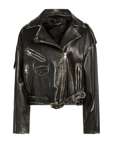 STREET LEATHERS Leather Biker Jacket - Black