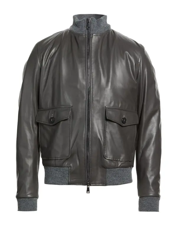 BERNA Leather Bomber Jacket