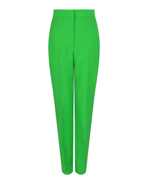Alexander McQueen Tailored Wool Blend Trousers - Acid Green