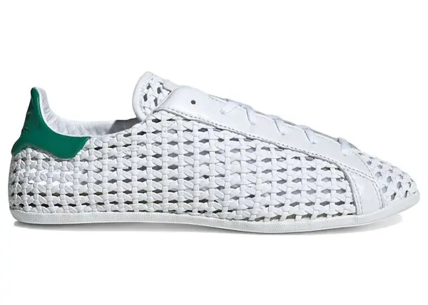 Adidas Stan Smith Lo Basketweave Sneakers - Core White/green