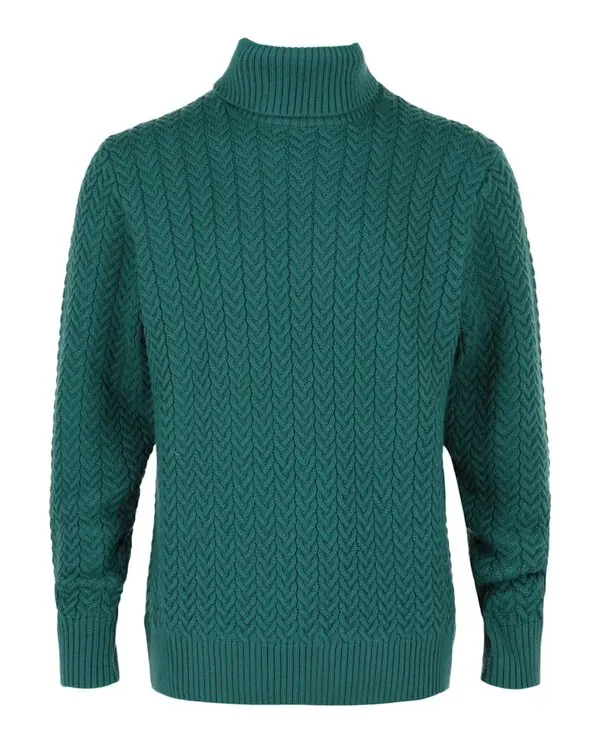 Givenchy Zanone Cable Knit Sweater - Pine Green