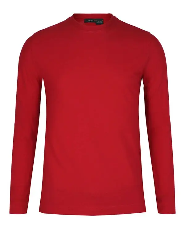 SLOWEAR Zanone Slim Fit Long Sleeve T Shirt - Red