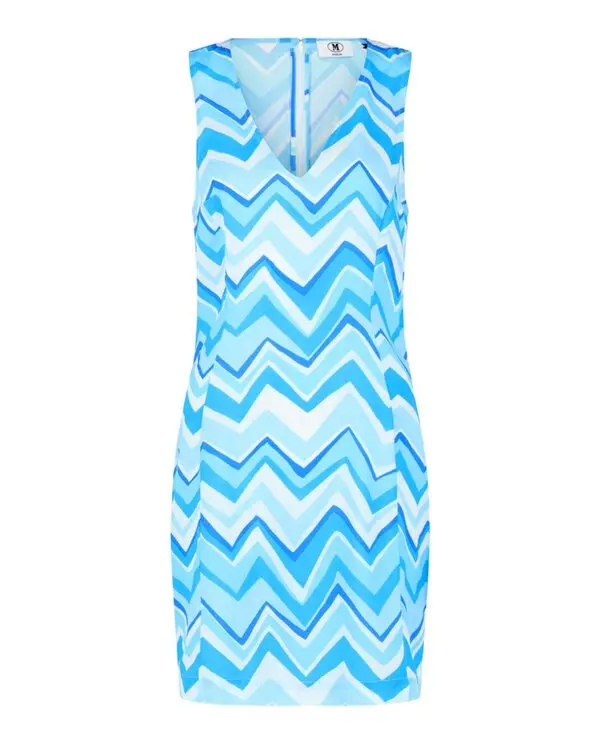 Missoni Zigzag Print Mini Dress - Blue White