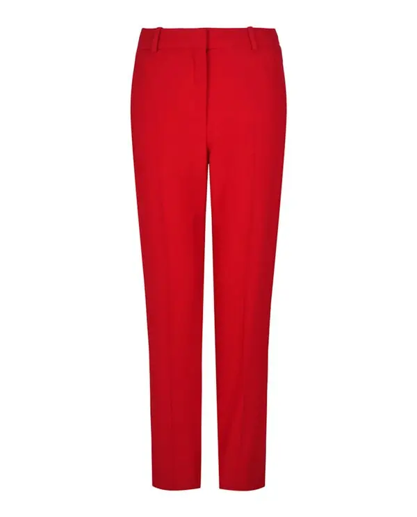Alexander McQueen Leaf Crepe Cigarette Trousers - Red