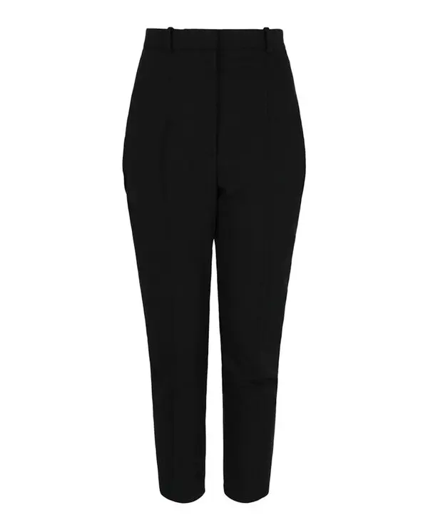 Alexander McQueen High Rise Cigarette Pants - Black