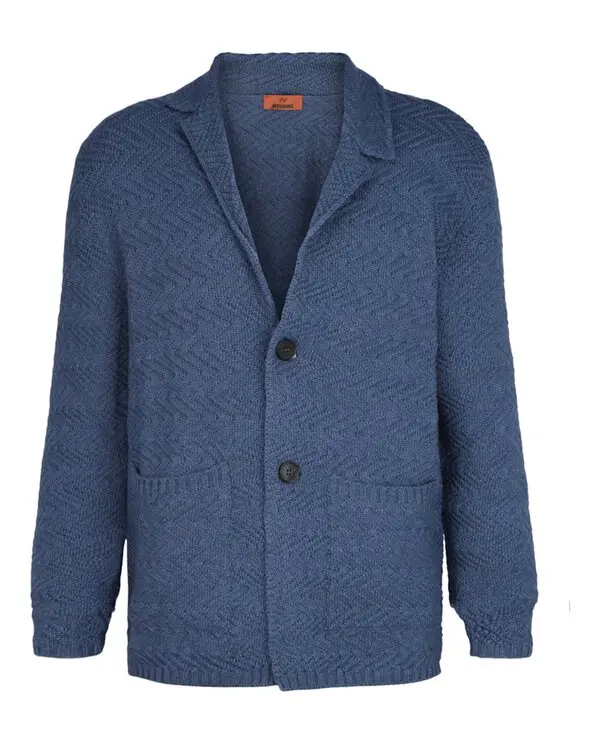 Missoni Wool Knit Blazer - Light Blue