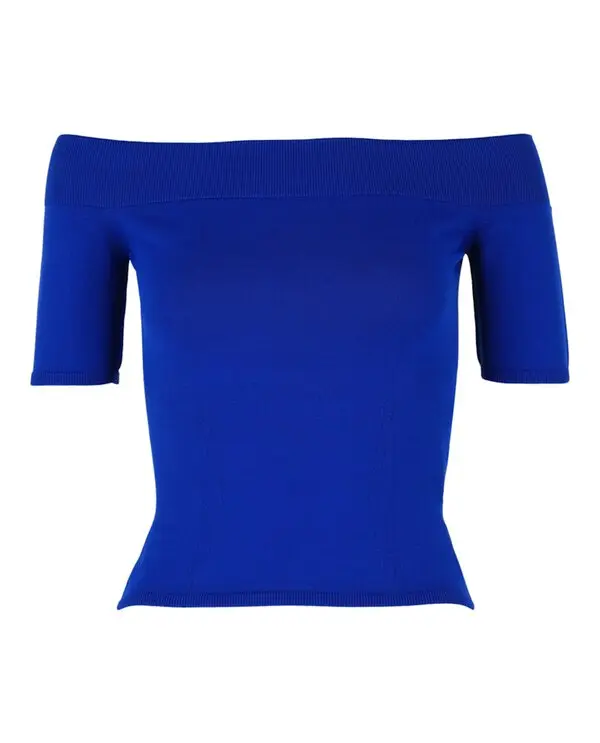 Missoni Off-the-shoulder Crop Top - Electric Blue