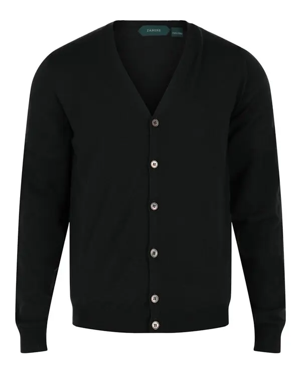 SLOWEAR Zanone Slim Fit Cardigan - Black