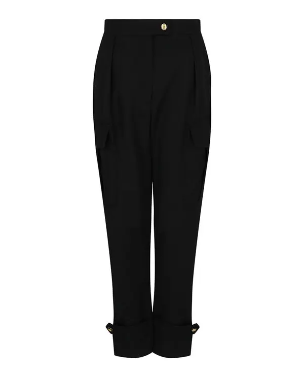 FERRAGAMO Tapered Cargo Trousers - Black