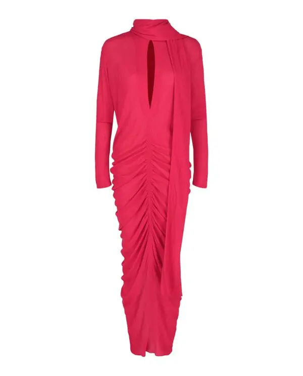 Alexander McQueen Draped Scarf Dress - Cyclamen