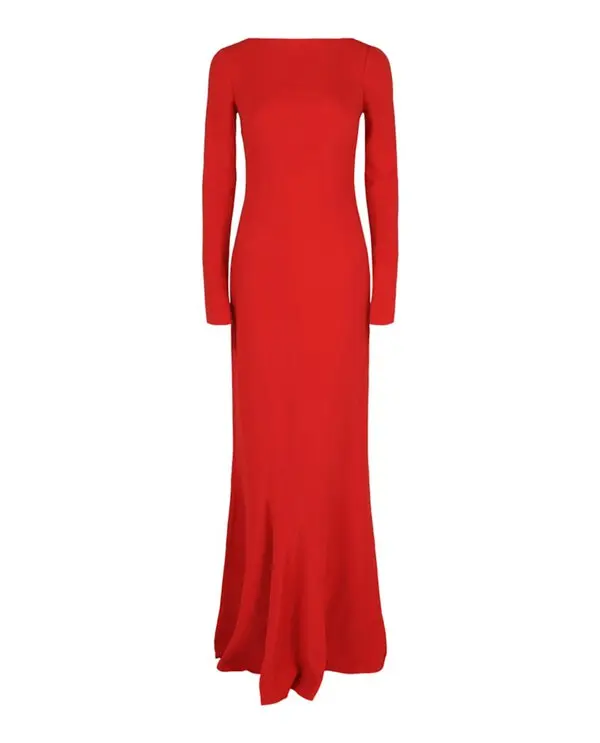 Balenciaga Crisscross Chainstrap Gown - Vermilion