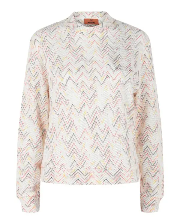 SLOWEAR Patterned Sweater - Multicolor On White Base