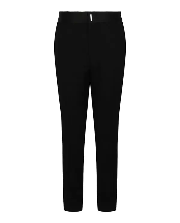 Givenchy Classic Fit Satin-trim Trousers - Black