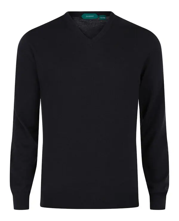SLOWEAR Zanone V-neck Wool Blend Sweater