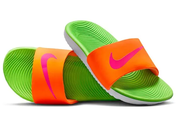 Nike Kawa Slide - Total Orange/green Strike/white