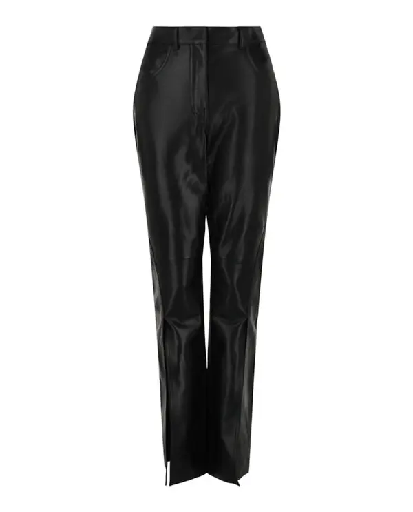 Bally Split Leather Pants - Black