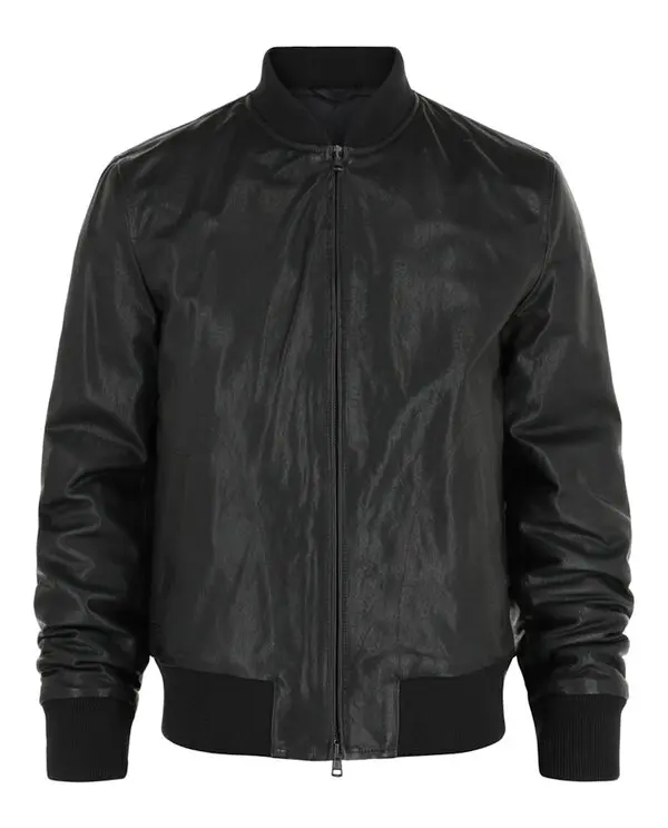 Missoni Montedoro Leather Bomber Jacket - Black