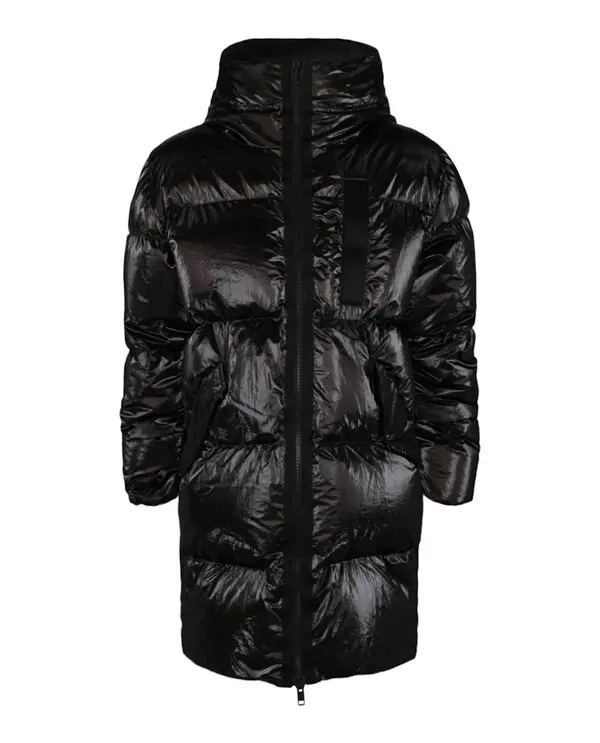 Givenchy Metallic Long Puffer Jacket - Black