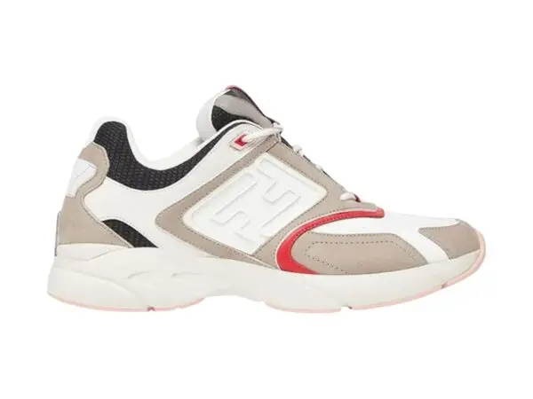 Fendi Faster Sneakers - White/beige/black