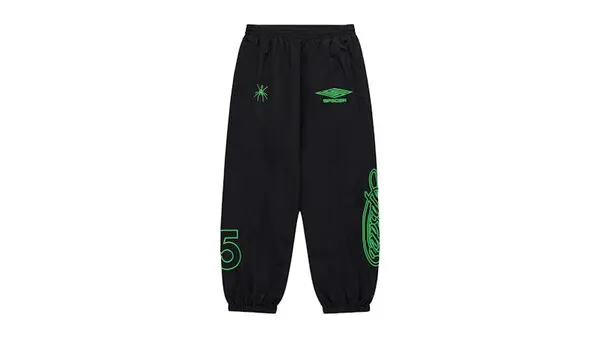 SP5DER Script Warm Up Pant - Black