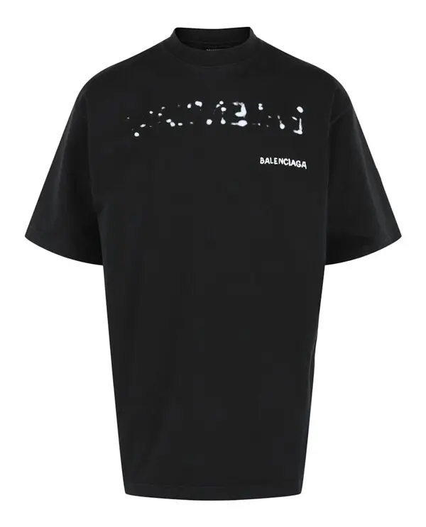 SLOWEAR Oversized Hand Drawn T-shirt - Black White