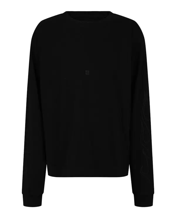 SLOWEAR Flamegraphic Long Sleeve T-shirt - Black