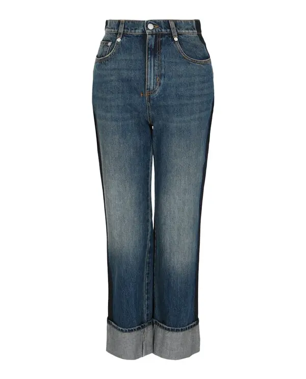 Alexander McQueen Faded Boyfriend Jeans - Blue Jean