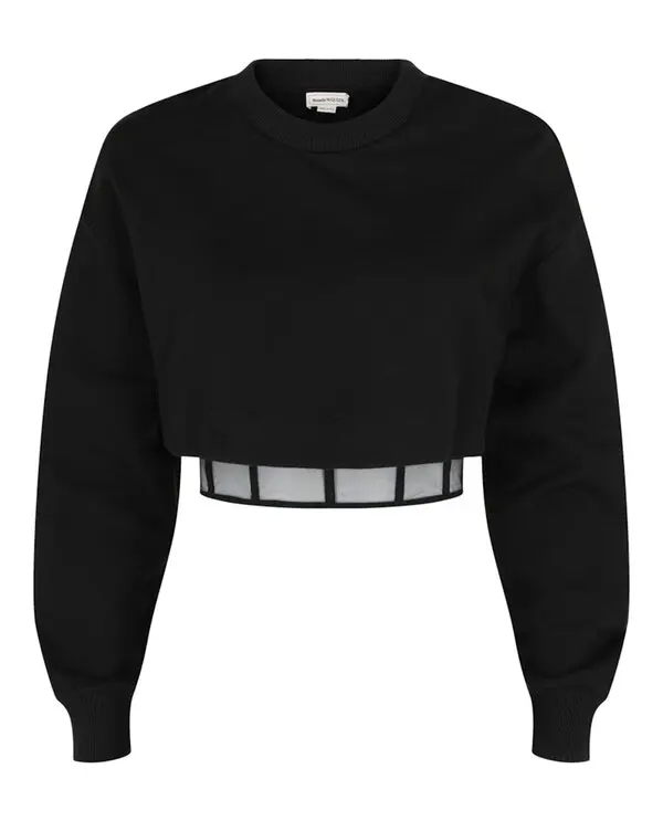 Alexander McQueen Cropped Layered Sweatshirt