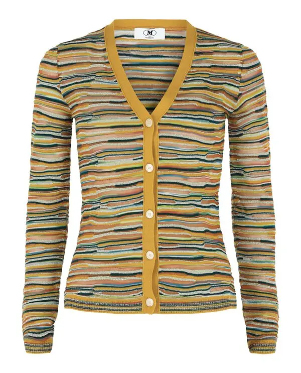 Givenchy Fitted Striped Cardigan - Multi Green Lime Beige